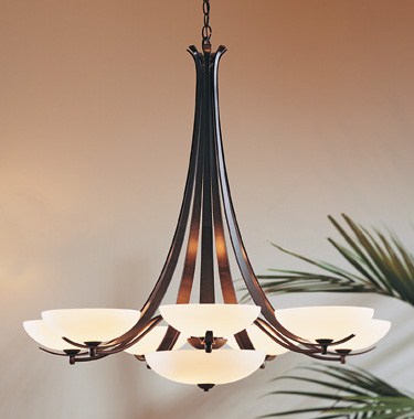 Hubbardton Forge Aegis 7 Arm Chandelier, MTO Chandeliers | Neenas Lighting