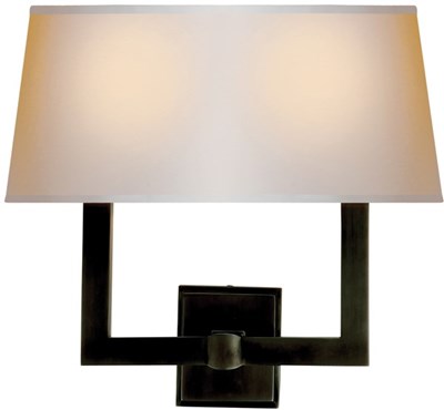 Visual Comfort Two-light Square Tube, Wall Mount | Neenas Lighting