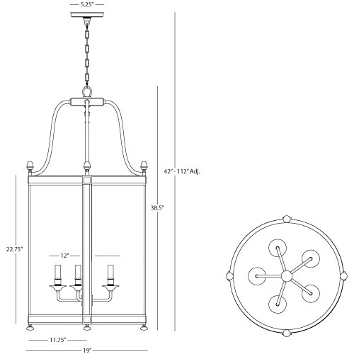 Robert Abbey Blake 3338 18" Dia. Entry, Pendant Fixture | Neenas Lighting
